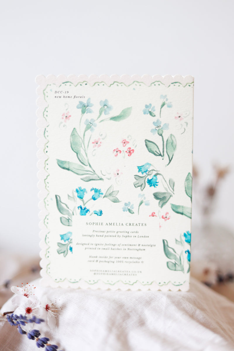 New home florals - scalloped edge card – Sophie Amelia Creates