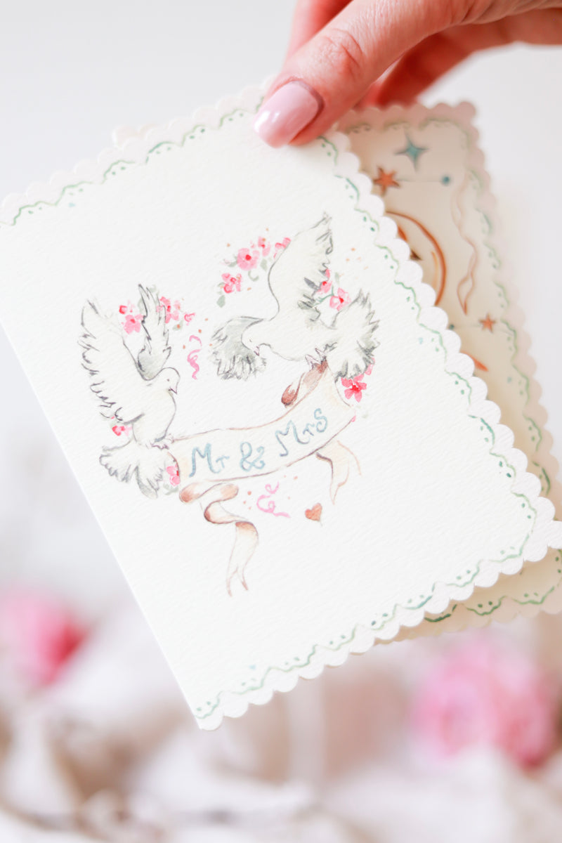 Mr & Mrs - scalloped edge card – Sophie Amelia Creates